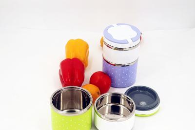 China 1000ml 201 Stainless Steel Lunch Box Container Food Grade PP for Kids School Outdoor for sale