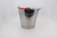China Stainless Steel 20L Pail Bucket Custom Logo Ice Bucket for Home Hotel Use 0.4mm Thickness for sale