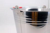 China Stainless Steel 20L Pail Bucket Custom Logo Ice Bucket for Home Hotel Use 0.4mm Thickness for sale