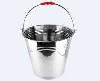 China Stainless Steel 20L Pail Bucket Custom Logo Ice Bucket for Home Hotel Use 0.4mm Thickness for sale