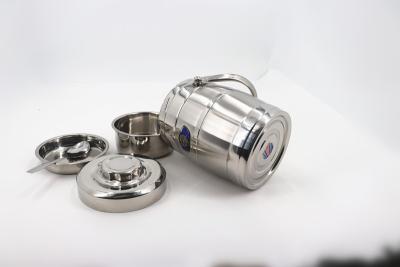 China Two Layer Stainless Steel Lunch Box 1.4L Capacity 0.5mm Thickness Eco Friendly for sale