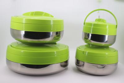 China Office Stainless Steel Lunch Box Keep Warm Green Cover 2L to 10L Capacity for sale