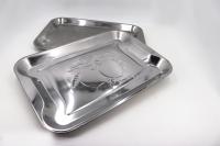 China Stainless Steel Square Tray 0.5mm Thickness 24pcs per Carton Silver Bar Tray for sale