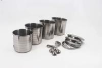 China 12oz 14oz 16oz Stainless Steel Mug Silver Camping Coffee Cup 250ml for sale
