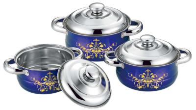 China 6pcs Stainless Steel Cookware Set 16cm to 20cm Sauce Pot 0.5mm Thickness for sale