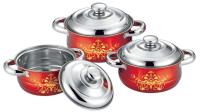 China Custom Stainless Steel Cooking Pot Set 6pcs 0.5mm Induction Compatible for sale