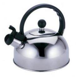 China Whistling Stainless Steel Tea Kettle 3.0L to 7L Silver Polished Finish for sale