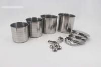 China Food Grade Stainless Steel Mug 7-10cm 0.4mm Thickness Polished Tea Cup for sale