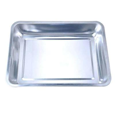 China Custom Stainless Steel Rectangular Serving Tray 18x12 Inch Baking Tray for sale