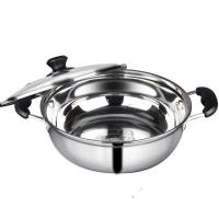 China Food Grade Stainless Steel Pots and Pans Set with Glass Lids 0.4mm Thickness 12 Sets per Carton for sale