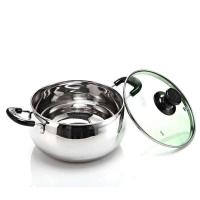 China Mirror Finished Stainless Steel Cooking Pans 0.4mm Thickness High Polishing SS Cooking Pots for sale