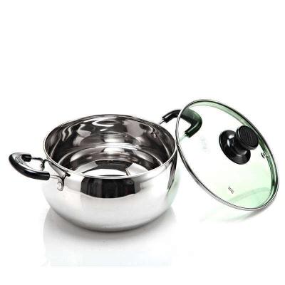 China Mirror Finished Stainless Steel Cooking Pans 0.4mm Thickness High Polishing SS Cooking Pots for sale