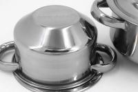 China Stainless Steel Non Stick Pots and Pans Set 8 Piece Ss410 Kitchen Cookware Induction Compatible for sale