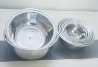 China Stainless Steel Mixing Bowl Set 16-40cm Durable Kitchen Salad Basin for Dog Food Water for sale