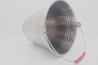 China 30L 201 Stainless Steel Folding Water Bucket Fine Polished Metal Classic Barrel for sale