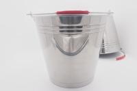 China 5L Stainless Steel Pail Bucket with Handle Ice Bucket Metal Milk Bucket 0.25mm for sale