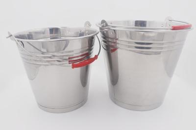 China 8L 201 Stainless Steel Premium Bucket with Bakelite Handle for Ice Water for sale