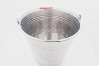 China 20L 201 Stainless Steel Water Barrel Fine Polished Metal Pail for Cleaning Tool for sale