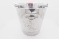 China 14L Stainless Steel Ice Bucket with Handle for Wine Beer Champagne Home Durable Metal Water Bucket for sale
