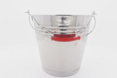 China 2.5L Stainless Steel Water Bucket with Handle Non-Magnetic 201 Grade Rust Resistant for sale