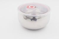 China 3-Piece Stainless Steel Food Storage Container Set 14cm 16cm 18cm Round Kitchenware for sale