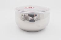 China 3-Piece Stainless Steel Food Storage Container Set 14cm 16cm 18cm Round Kitchenware for sale