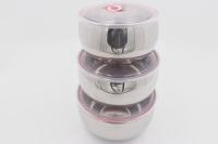 China 4pcs Stainless Steel Storage Container Set 14cm 16cm 18cm 20cm Kitchen Food Preservation Box for sale