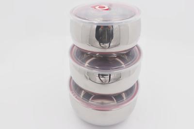 China 4pcs Stainless Steel Storage Container Set 14cm 16cm 18cm 20cm Kitchen Food Preservation Box for sale