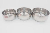 China 201 Stainless Steel Leak Proof Mixing Bowl Set 3pcs 16cm 20cm Food Storage for sale