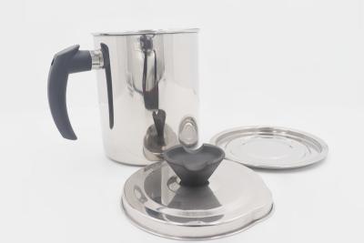 China Ss201 1.6l Oil Strainer Container With Lid As Stainless Steel Cookware Sets for sale