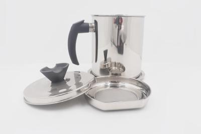 China 1.6l 13.5cm Oil Strainer Pot Stainless Steel Cookware Sets With Handle for sale
