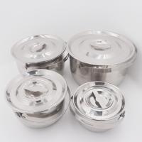 China 5pcs Basin Lid Stewed Soup 26.3cm Stainless Steel Cooking Pot for sale