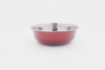China Stainless Steel Deep Food Basin Set 3pcs 24cm 26cm 28cm Kitchen Mixing Bowls for sale