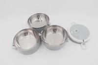 China 0.189cbm 3 Layers 2.1L Tableware Stainless Steel Lunch Box for sale