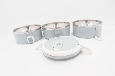 China Collapsible Children 1.4L Stainless Steel Lunch Box for sale