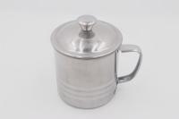 China 4pcs Stainless Steel Soup Cups with Handles 10-13cm Chrome Finish Set for sale