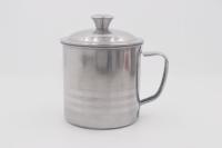 China 5pcs Stainless Steel Mug Set with Lids 9-13cm Daily Kitchen Cups for sale