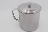 China 6pcs 14cm Stainless Steel Beer Drinking Cup Set with Handle and Lid for sale