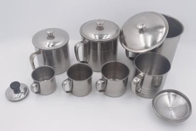 China 8cm Stainless Steel Camping Coffee Mug 300ml Metal Travel Cup Without Lid for sale