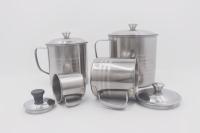 China 0.217cbm 9cm Drinkware Stainless Steel Water Mug With Rolled Edge for sale