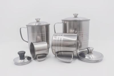 China 0.217cbm 9cm Drinkware Stainless Steel Water Mug With Rolled Edge for sale