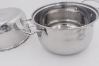 China 0.7mm 4pcs Stainless Steel Cookware Set Metal Soup Pot with Steel Lid 16cm 18cm for sale