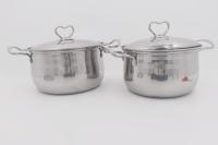China 0.7mm Stainless Steel Soup Pot Set 16cm 18cm 4pcs Household Cookware for sale
