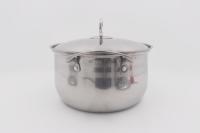 China 18cm Multi Functional Boiling Stock Pot 410 Stainless Steel Rolled Edge with Steel Cover for sale