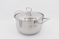 China 18cm Multi Functional Boiling Stock Pot Rolled Edge With Steel Cover for sale