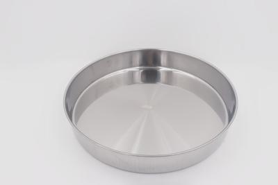 China Stainless Steel Round Baking Tray Set 28cm 32cm 36cm Deep Dish Pie Pan for sale