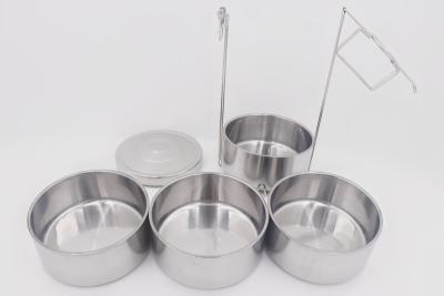 China 20cm Portable Divided Stainless Steel Lunch Box Kitchen Accessories for sale