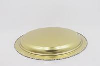 China 30cm Round Stainless Steel Plate Multi Color Flower Coating Dinner Tray for sale