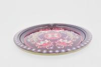 China Bone Plate LFGB Stainless Steel Round Tray With Flower Background for sale