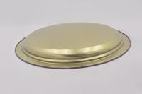 China 45cm Stainless Steel Round Dinner Plate Flower Series Vegetable Fruit Dish for sale